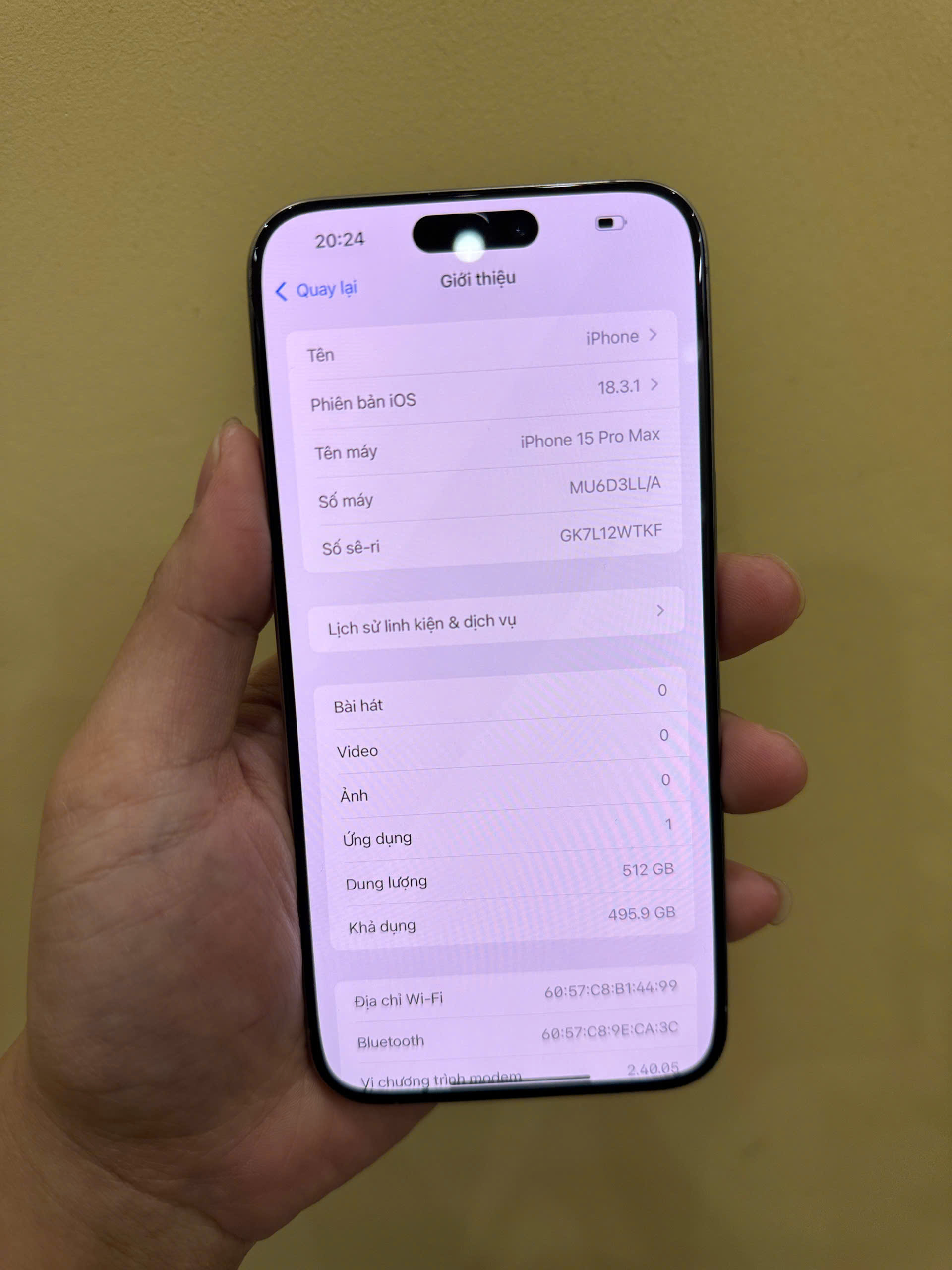 ĐIỆN THOẠI IPHONE 15PRM 512GB lock - Homenhantri